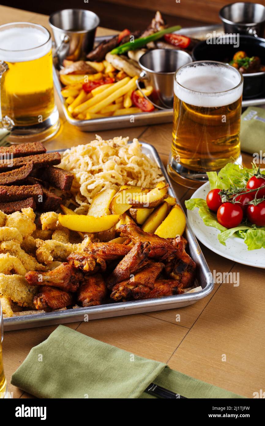 Beer and snacks set hi-res stock photography and images - Alamy