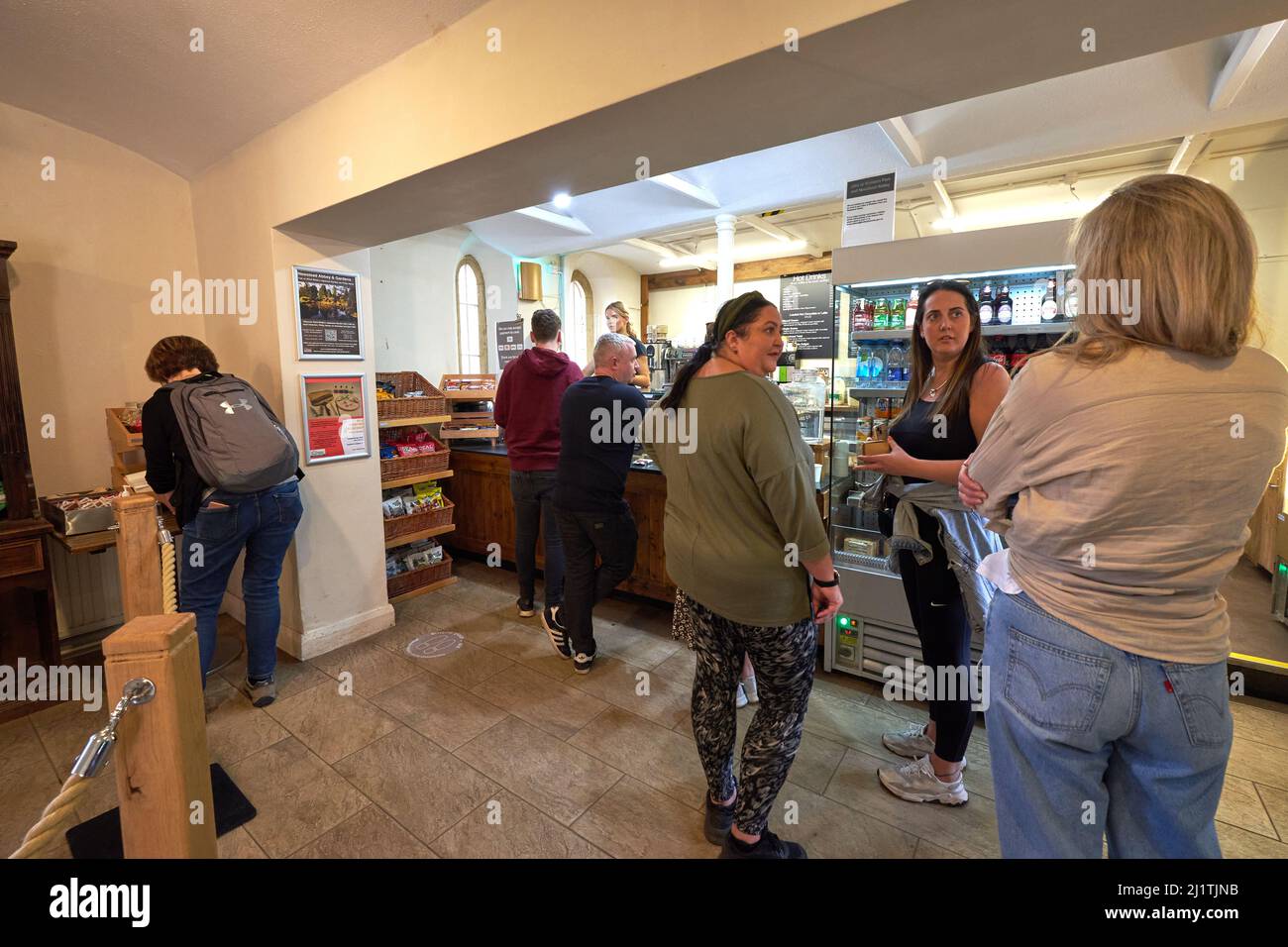 Women in a queue in a cafe Stock Photo - Alamy
