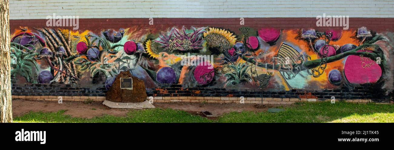 Floral Mural Art Panorama, Sea Lake, Victoria, Australia Stock Photo ... Floral Mural Art Panorama, Sea Lake, Victoria, Australia Stock Photo ...