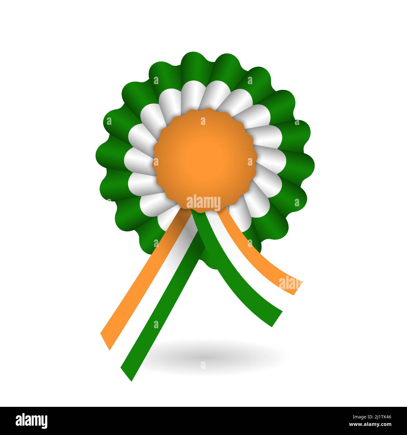 National tricolor cockade of India Stock Vector Image & Art - Alamy