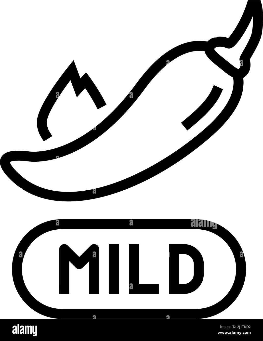 spicy level mild line icon vector illustration Stock Vector Image & Art ...