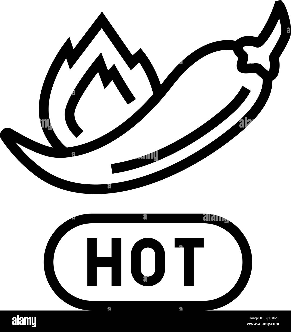 spicy level hot line icon vector illustration Stock Vector Image & Art ...