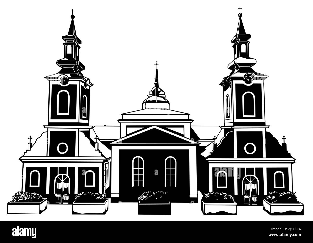 Brick built church exterior Cut Out Stock Images & Pictures - Alamy