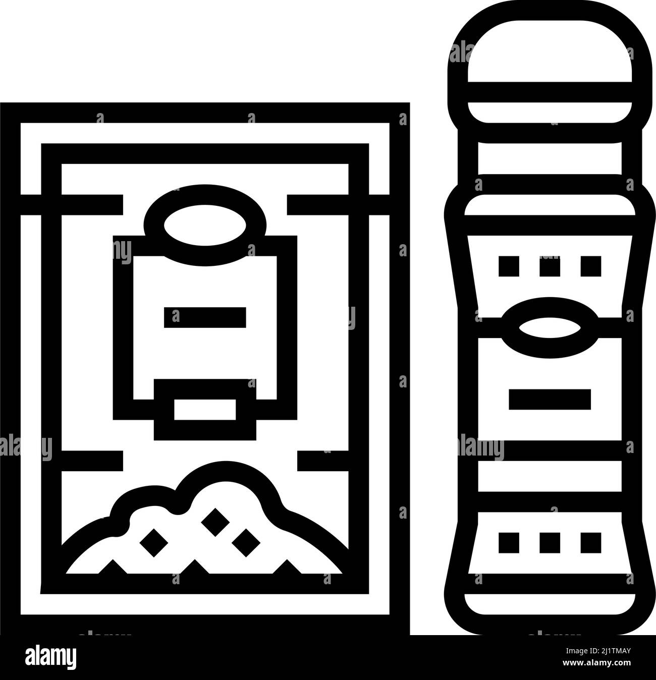 spice pepper line icon vector illustration Stock Vector Image & Art - Alamy