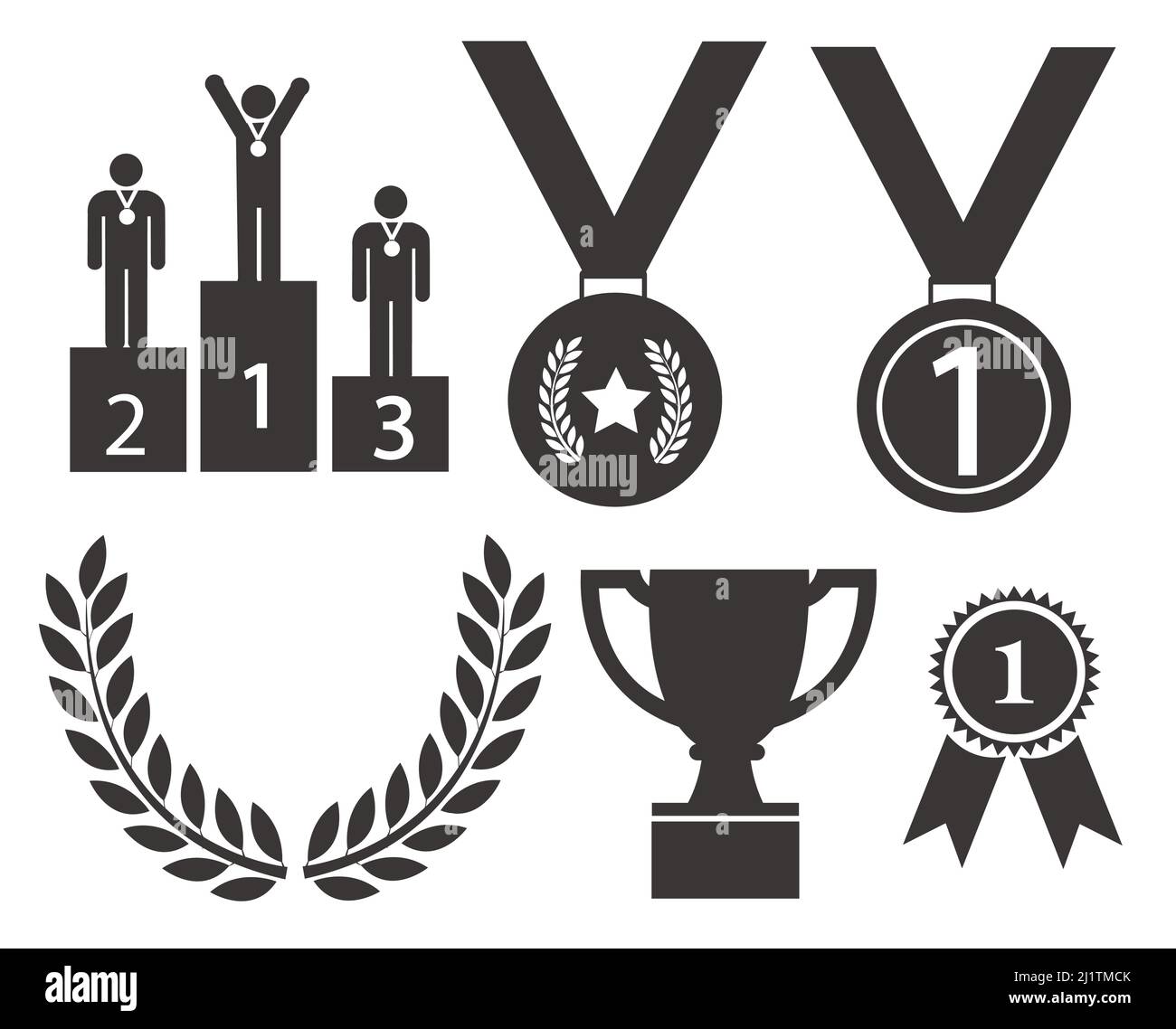Awards icons set vector Stock Vector Image & Art - Alamy