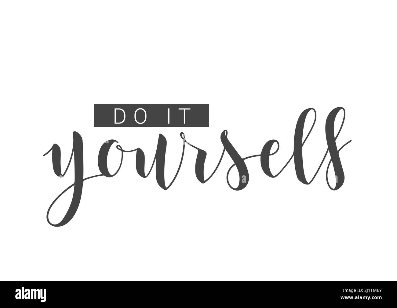 Vector Stock Illustration. Handwritten Lettering of Do It Yourself ...