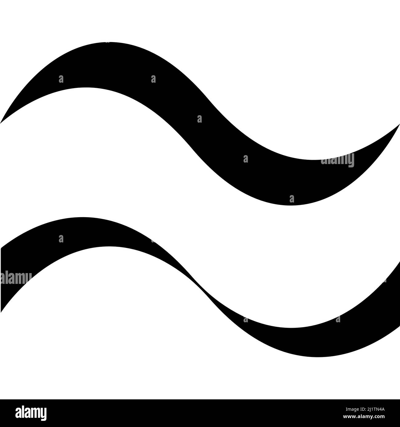 Curved stripe calligraphy line, ribbon curl, curved calligraphy element ...