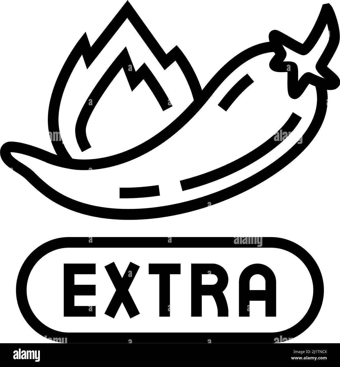 spicy level extra line icon vector illustration Stock Vector Image ...