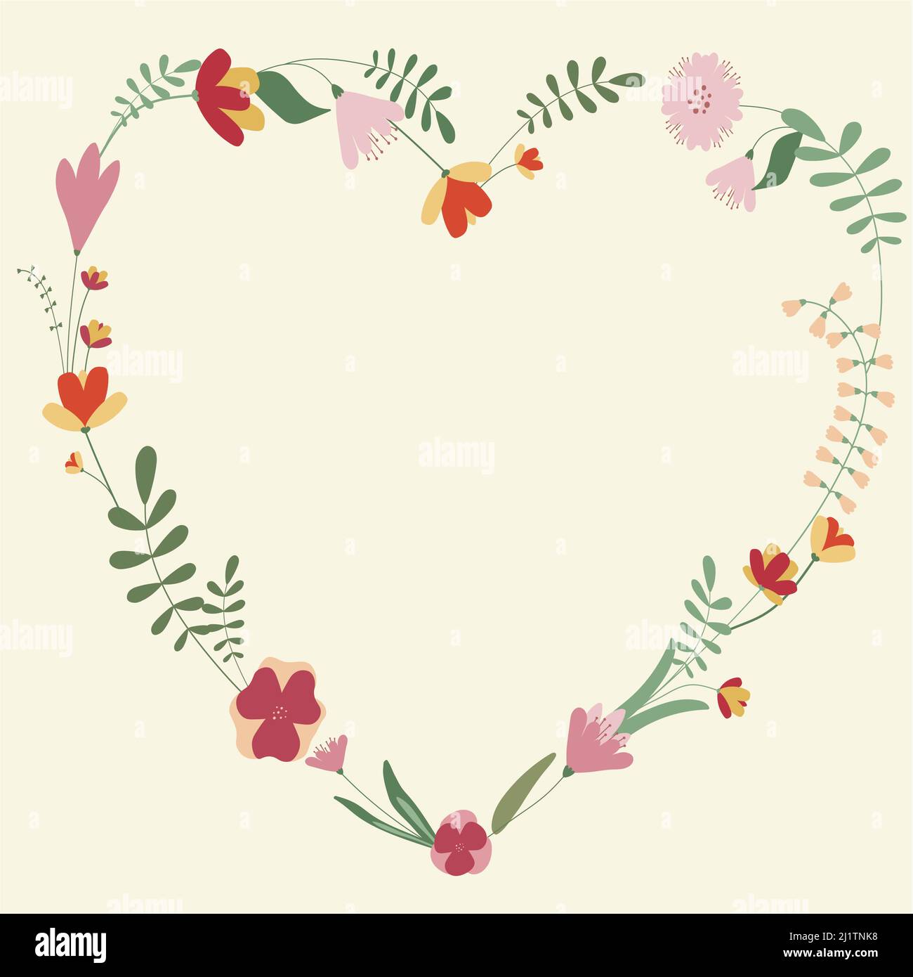 Heart frame with flowers Stock Vector Image & Art - Alamy