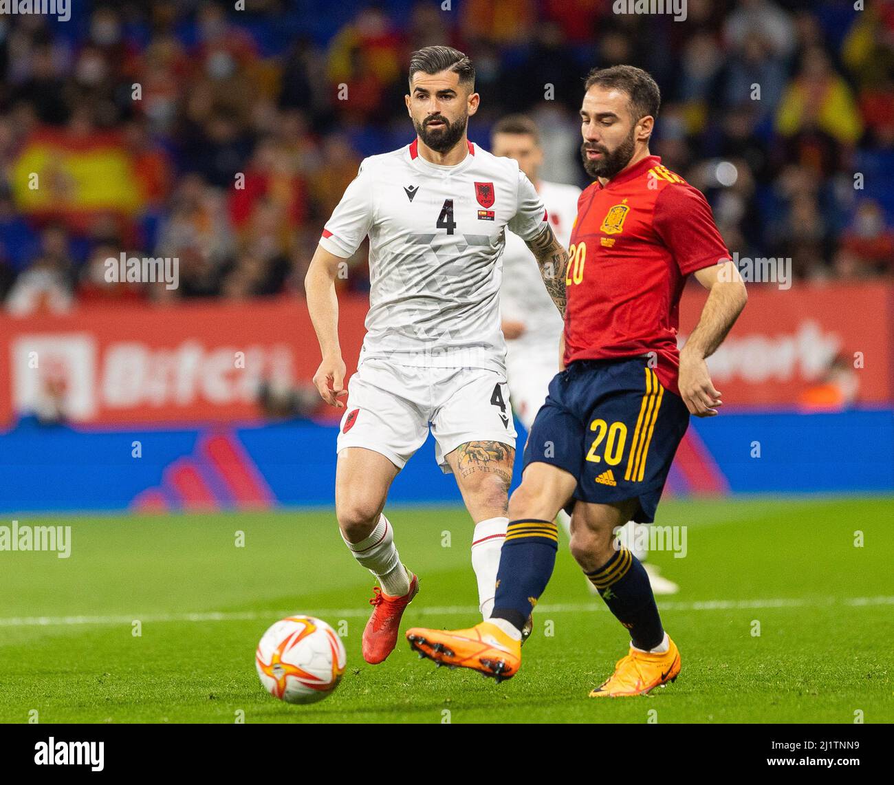 Elseid Hysaj of Albania during the International Friendly football ...