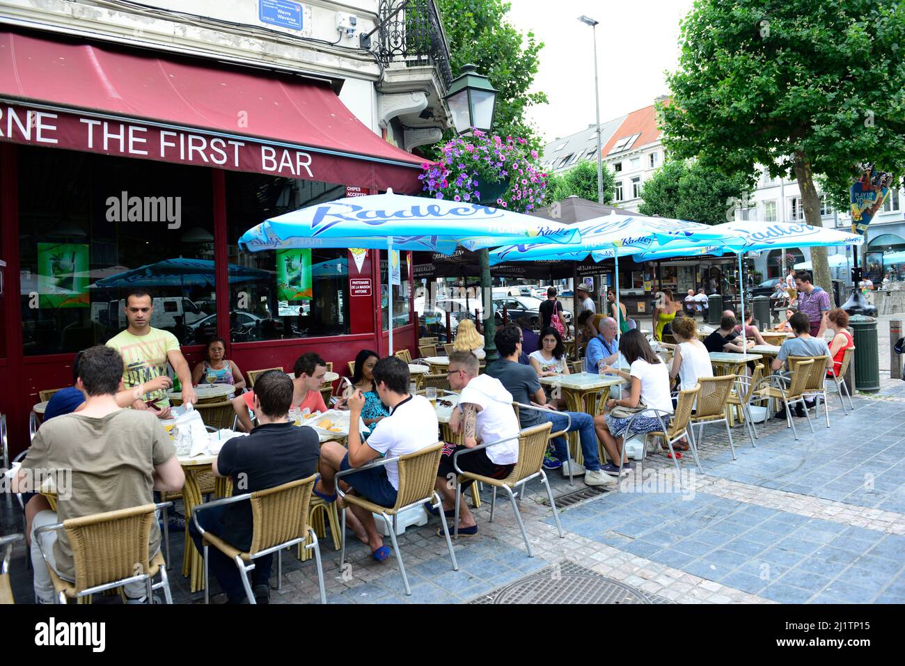 The First Bar at Place Jourdan in Brussels, Belgium Stock Photo - Alamy