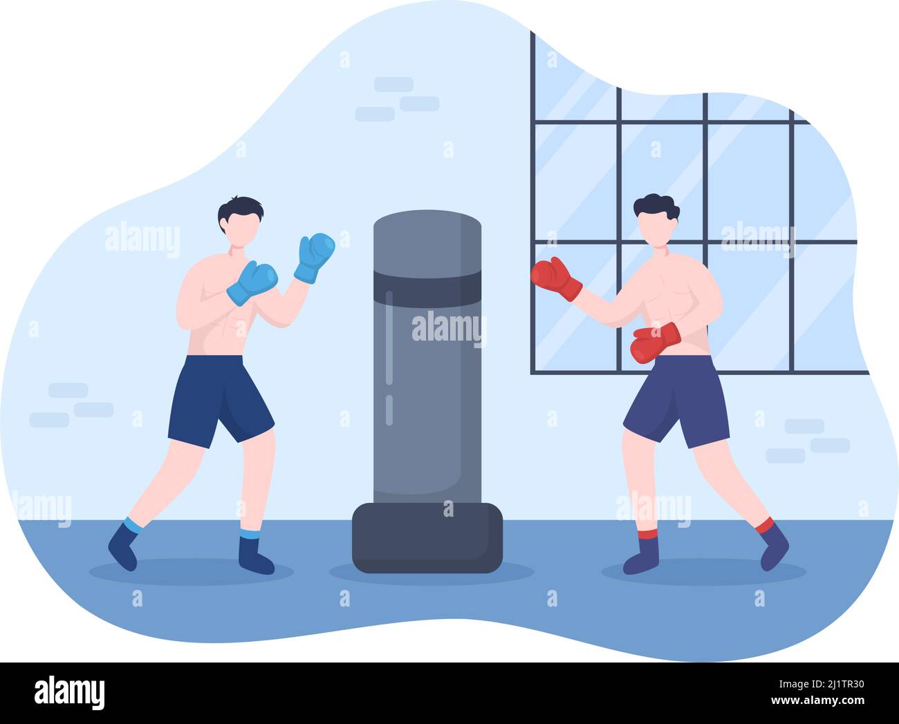 Professional Boxing Sport Wearing Boxer, Ring, Belt, Punch Bags, Red ...