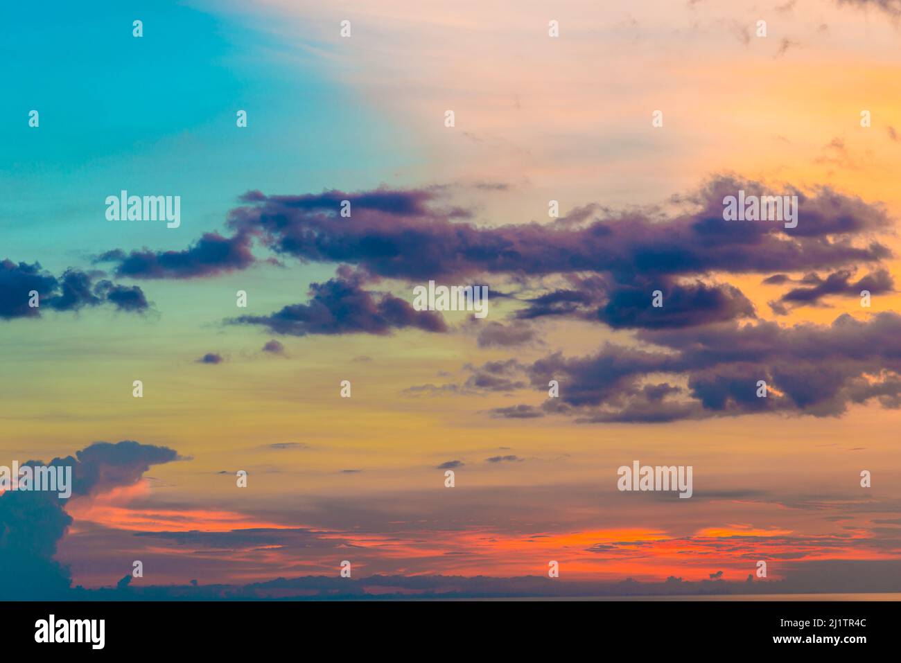 Sunset colors in heaven, natural environmental background bright orange ...