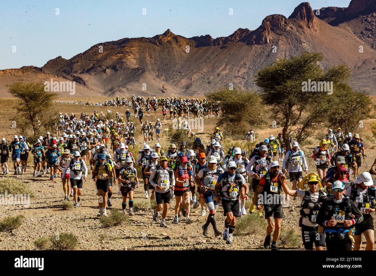 The Marathon des Sables, 36 edition, first stage, Sahara desert, south ...