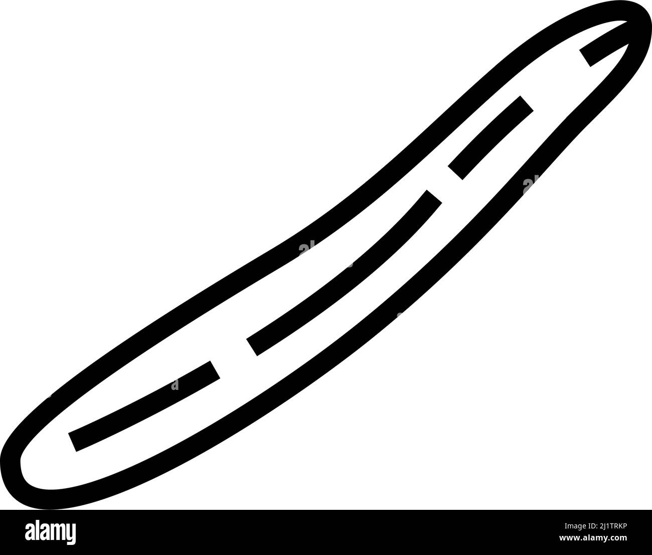 english cucumber line icon vector illustration Stock Vector Image & Art ...