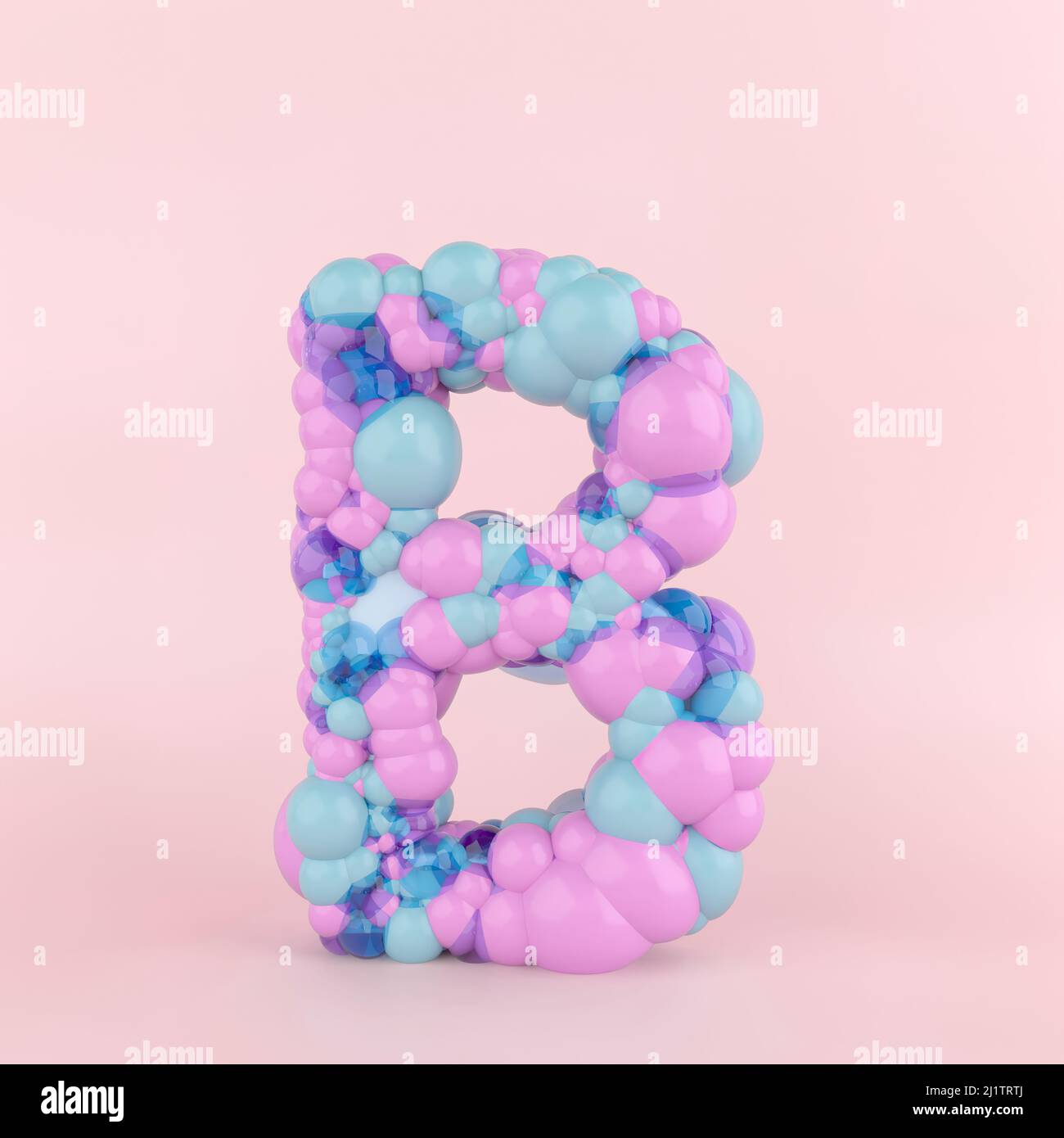 Creative letter B concept made of colorful pastel balloons. Balloon ...
