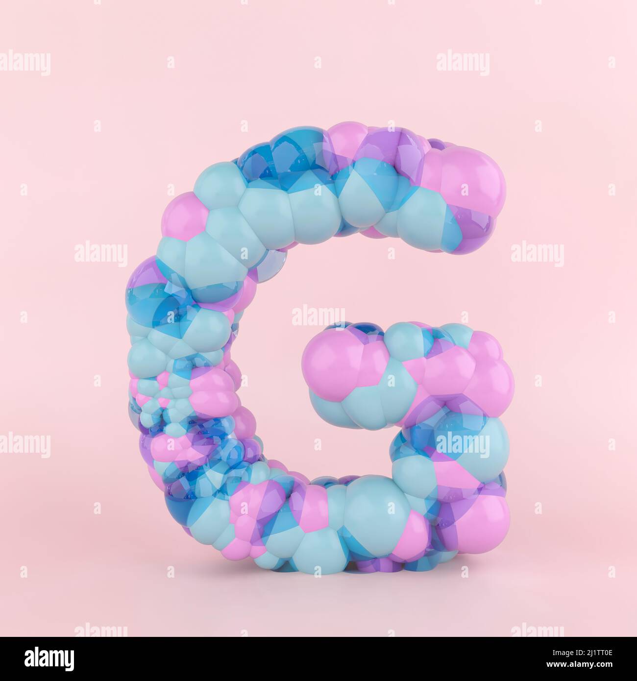 Creative letter G concept made of colorful pastel balloons. Balloon ...