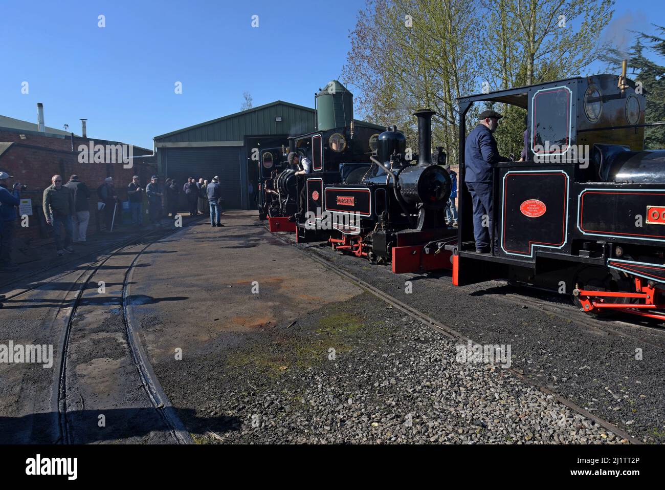 Former Penrhyn Slate Quarry locomotives lined up for a gala at at the ...