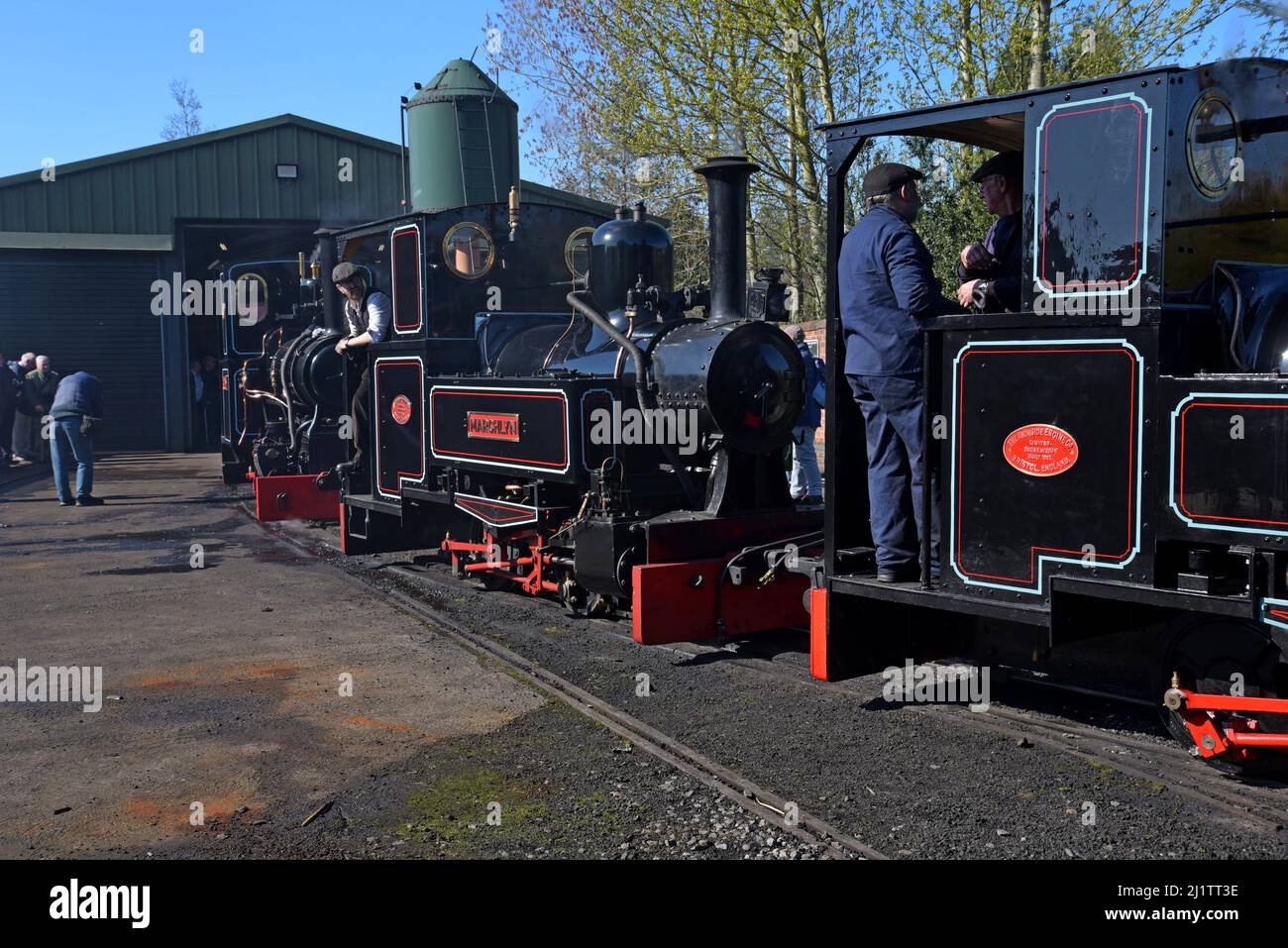 Former Penrhyn Slate Quarry locomotives lined up for a gala at at the ...