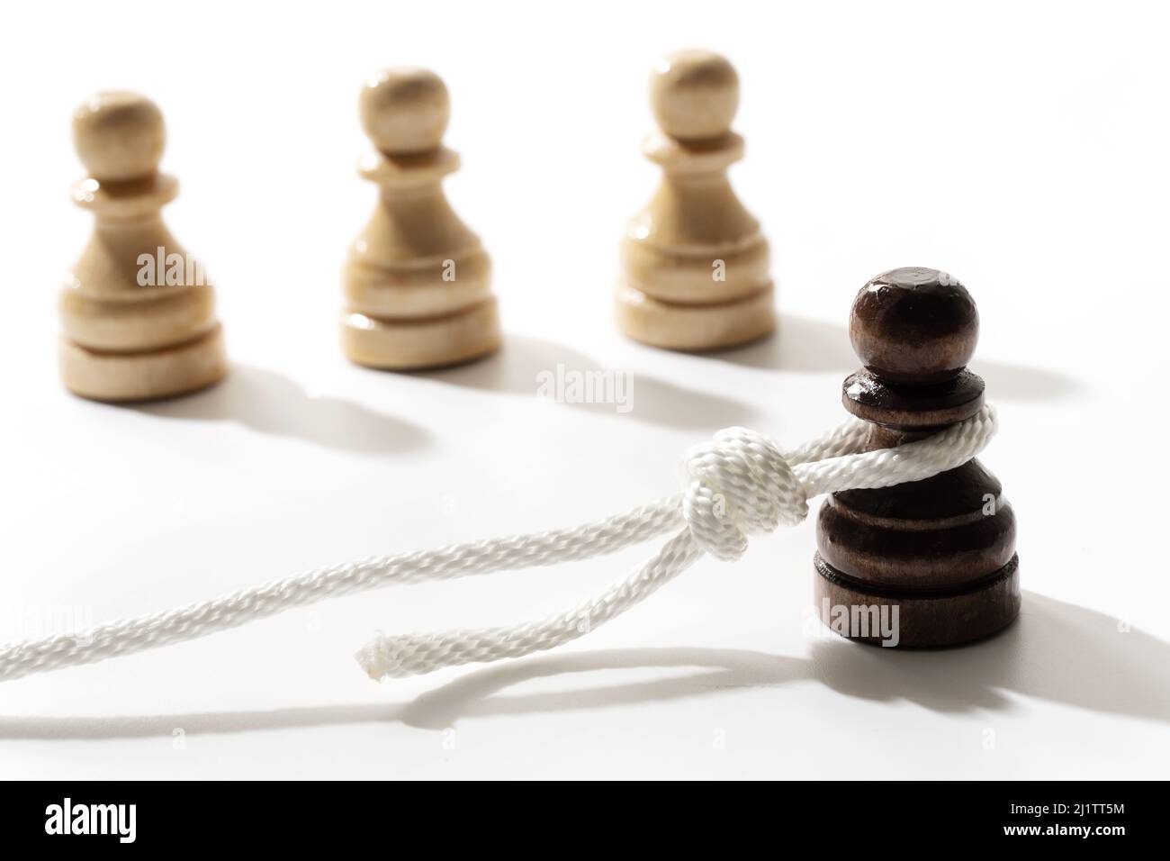 Black pawn with a hangman's loop on a neck Stock Photo - Alamy