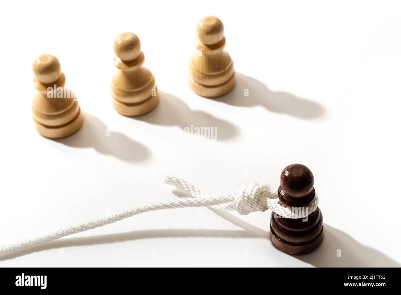 Black pawn with a hangman's loop on a neck Stock Photo - Alamy