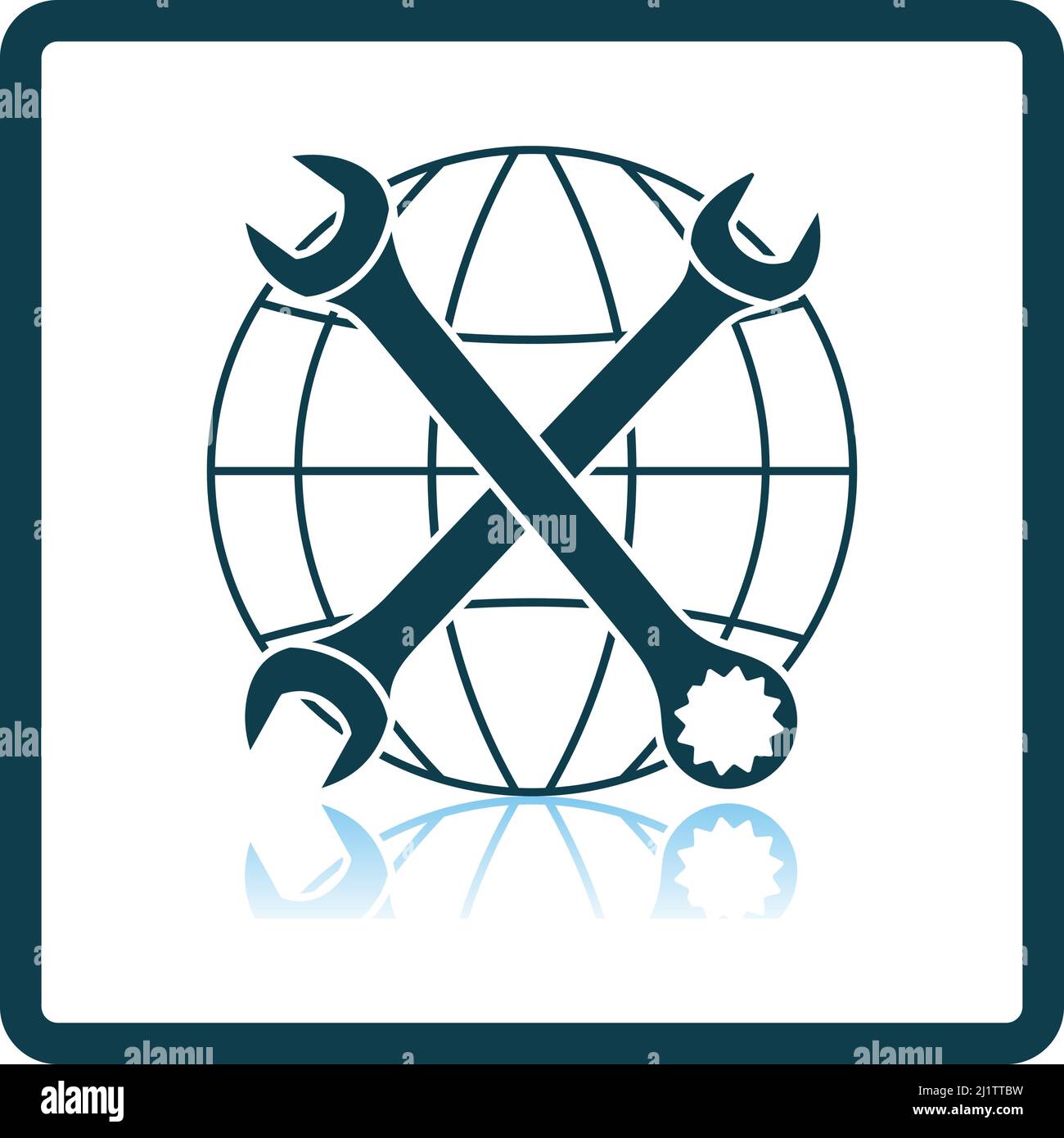 Labor Day Icon. Square Shadow Reflection Design. Vector Illustration ...