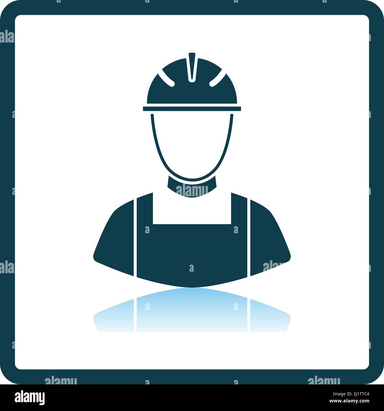 Labor Day Icon. Square Shadow Reflection Design. Vector Illustration ...