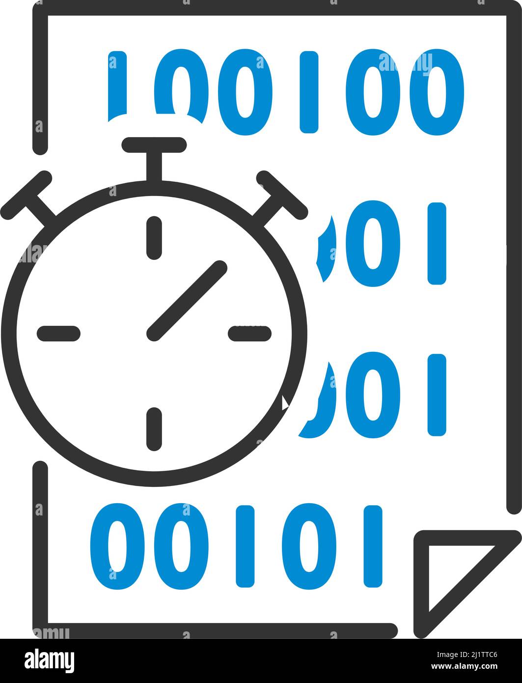 Fast Development Icon. Editable Bold Outline With Color Fill Design ...