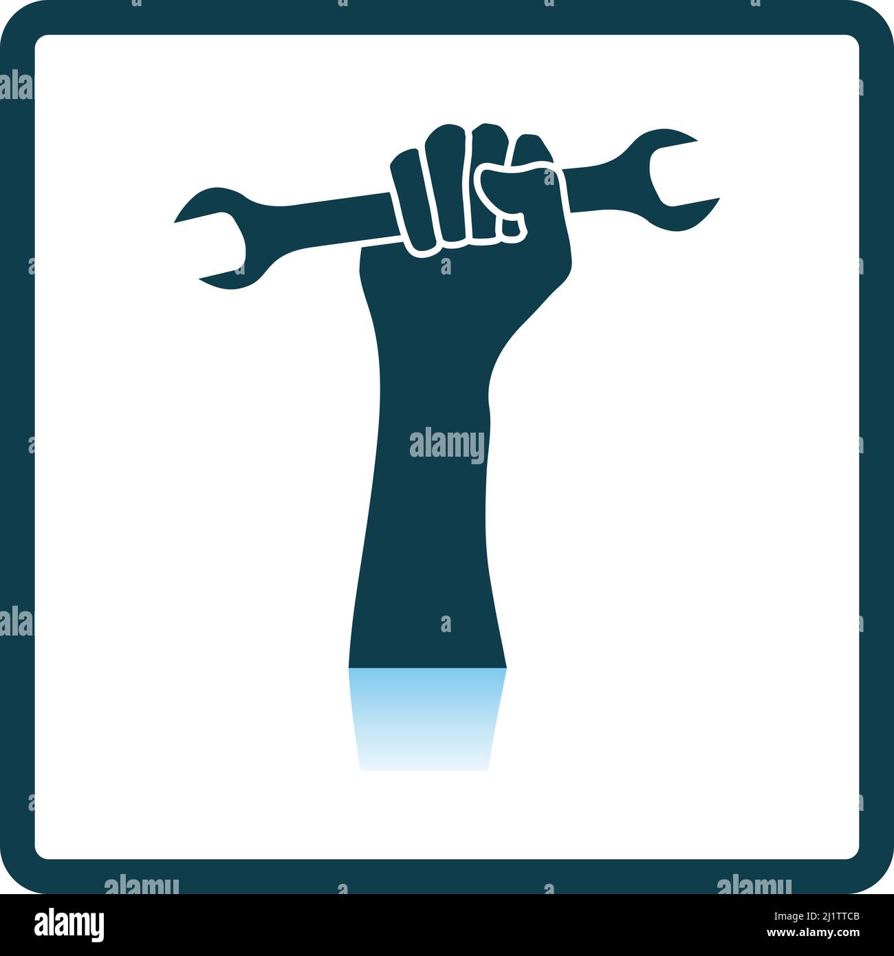 Labor Day Icon. Square Shadow Reflection Design. Vector Illustration ...