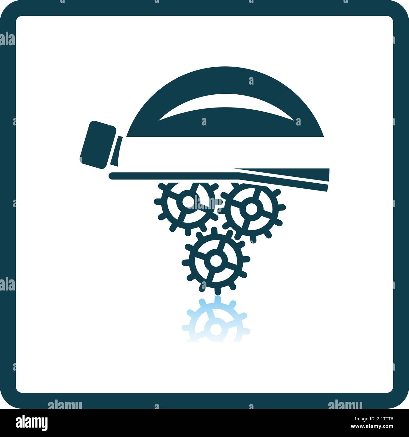 Labor Day Icon. Square Shadow Reflection Design. Vector Illustration ...