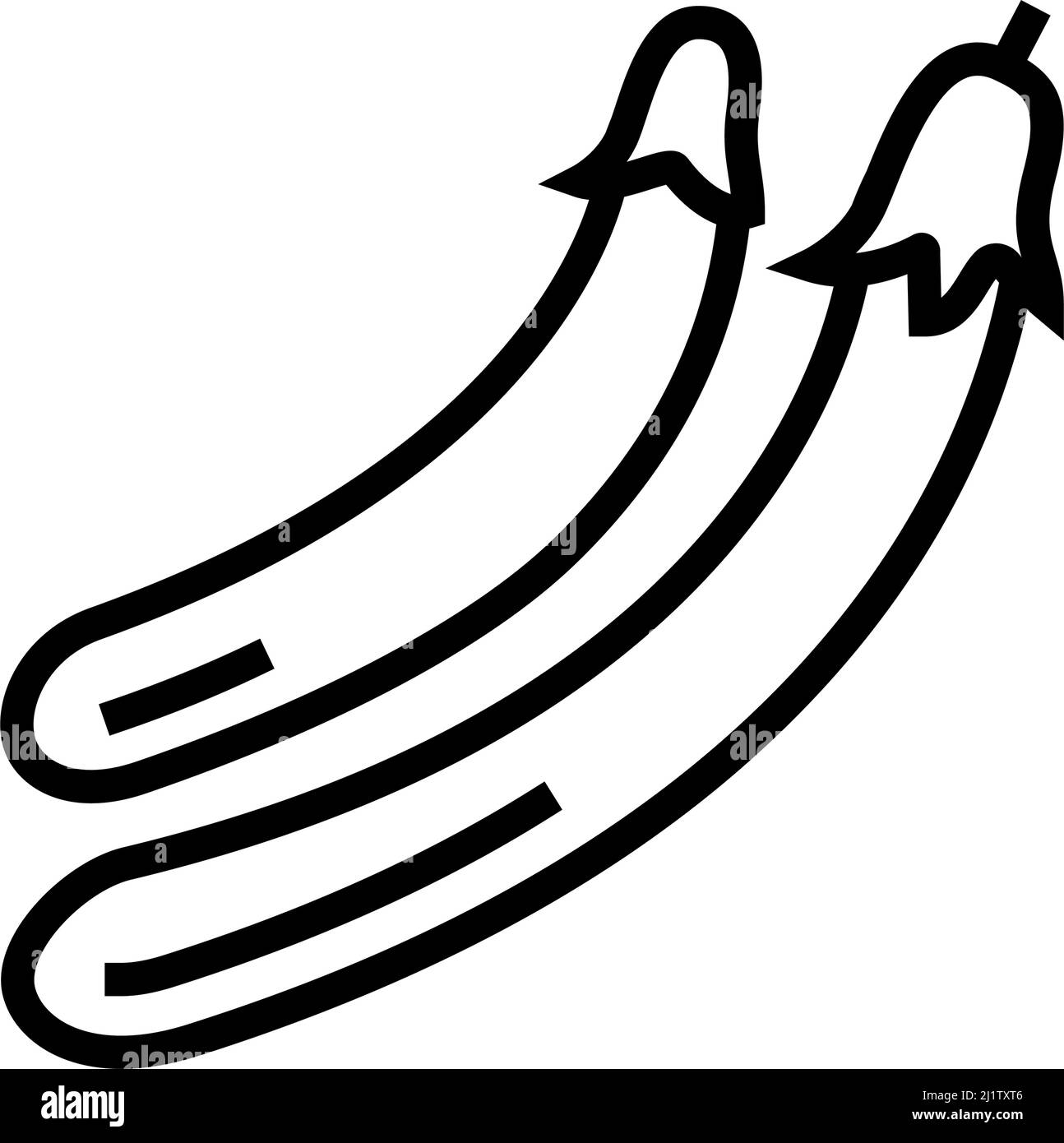 ping tung eggplant line icon vector illustration Stock Vector Image ...