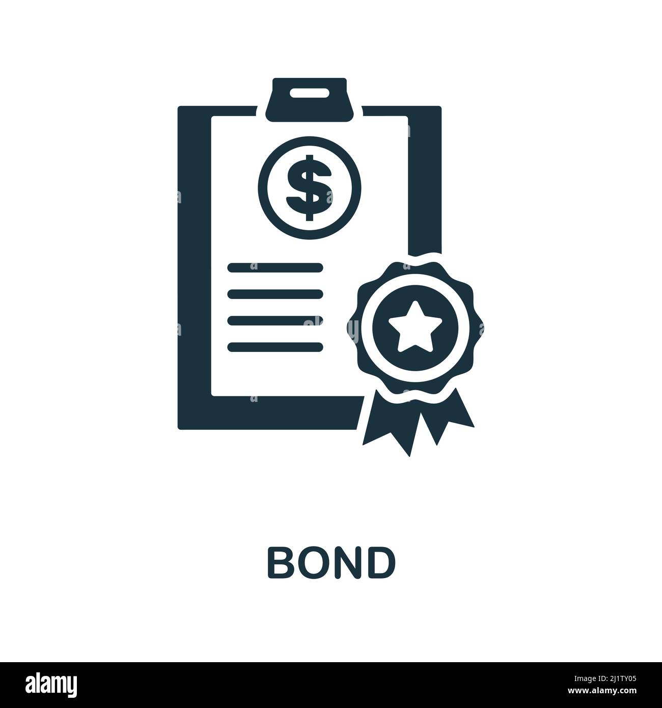 Bond icon. Monochrome simple Bond icon for templates, web design and ...