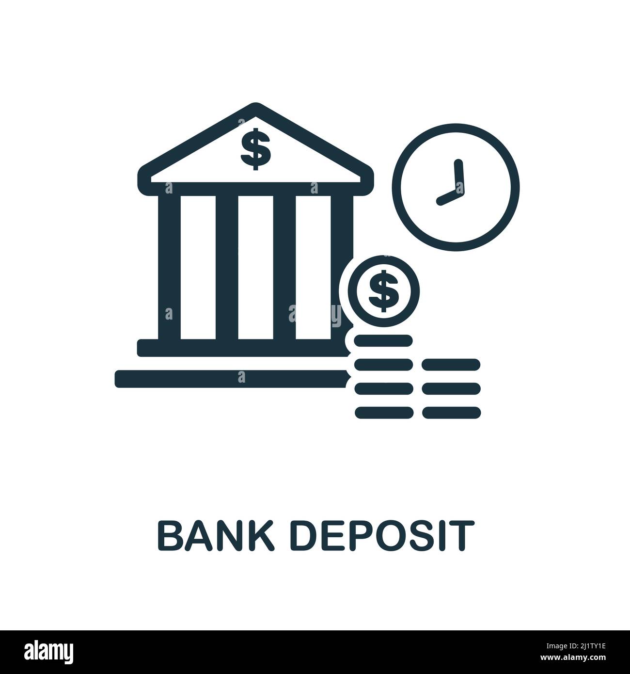 Bank Deposit icon. Monochrome simple Bank Deposit icon for templates ...