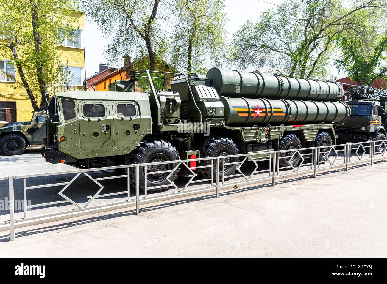 Samara, Russia - May 6, 2021: Russian anti-aircraft missile system (SAM ...