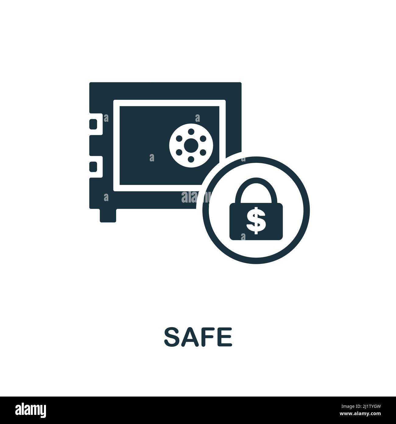 Safe icon. Monochrome simple Safe icon for templates, web design and ...