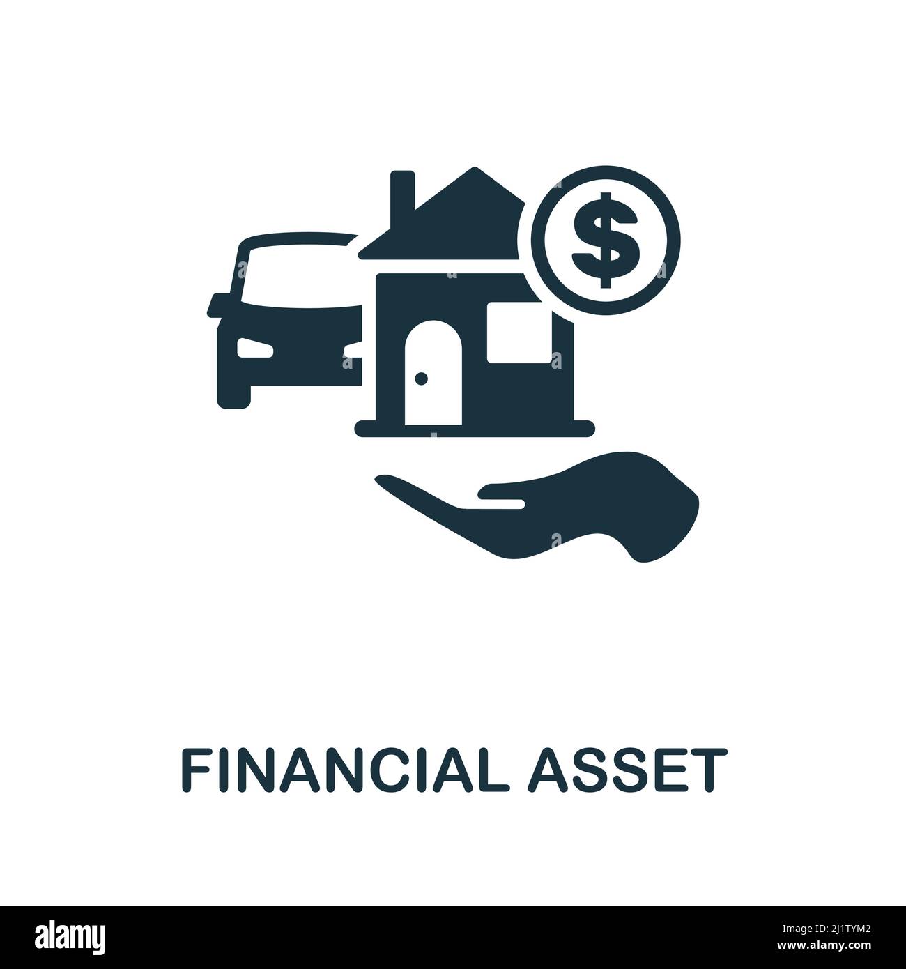 Financial Asset icon. Monochrome simple Financial Asset icon for ...