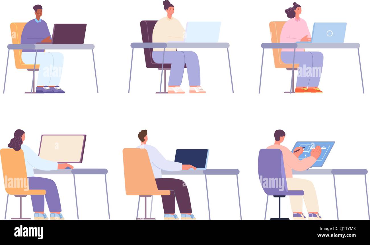 Animated People Working