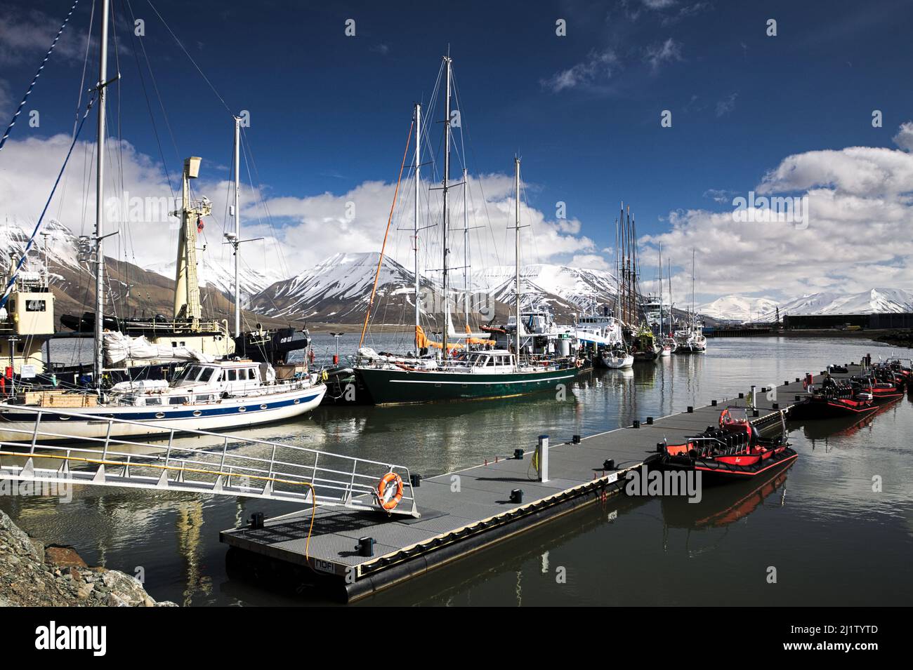 Port in Longyearbyen Svalbard Stock Photo - Alamy