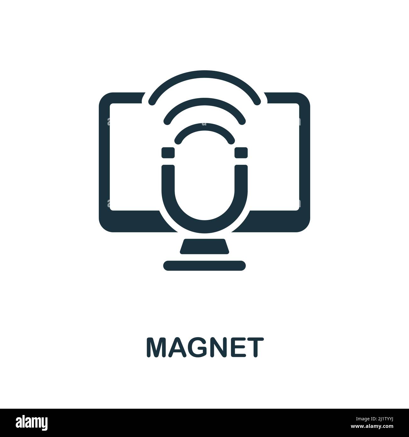 Magnet icon. Monochrome simple Magnet icon for templates, web design ...