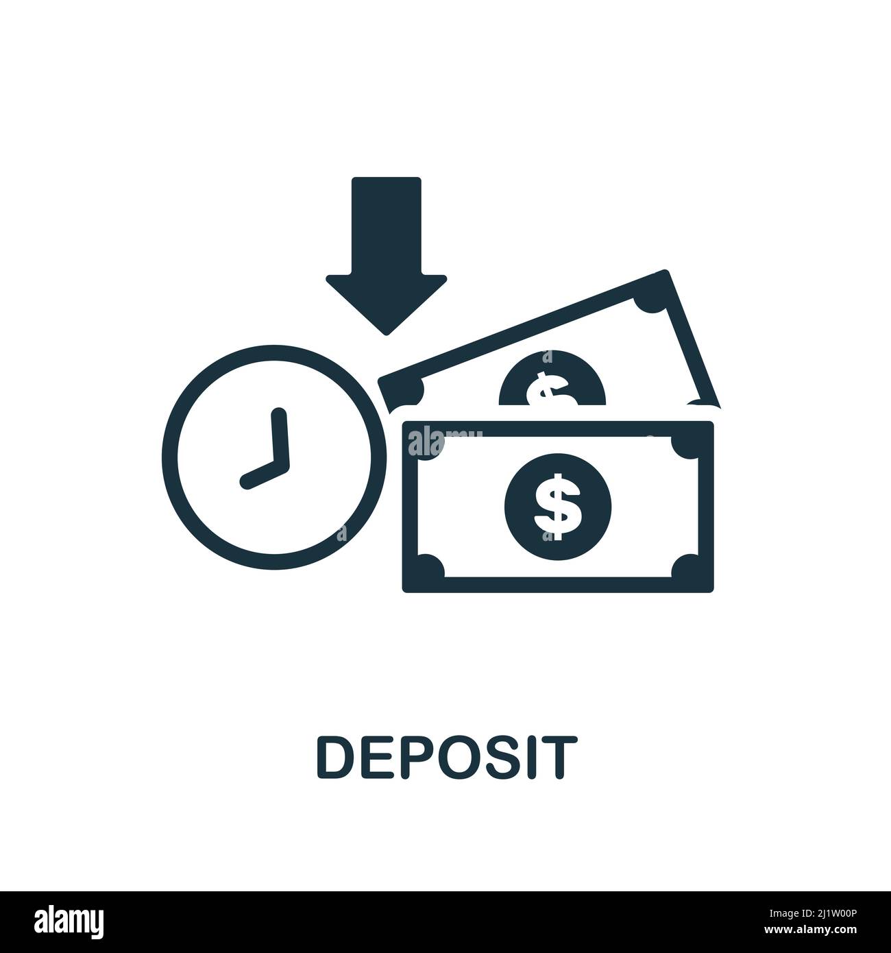 Deposit icon. Monochrome simple Deposit icon for templates, web design ...