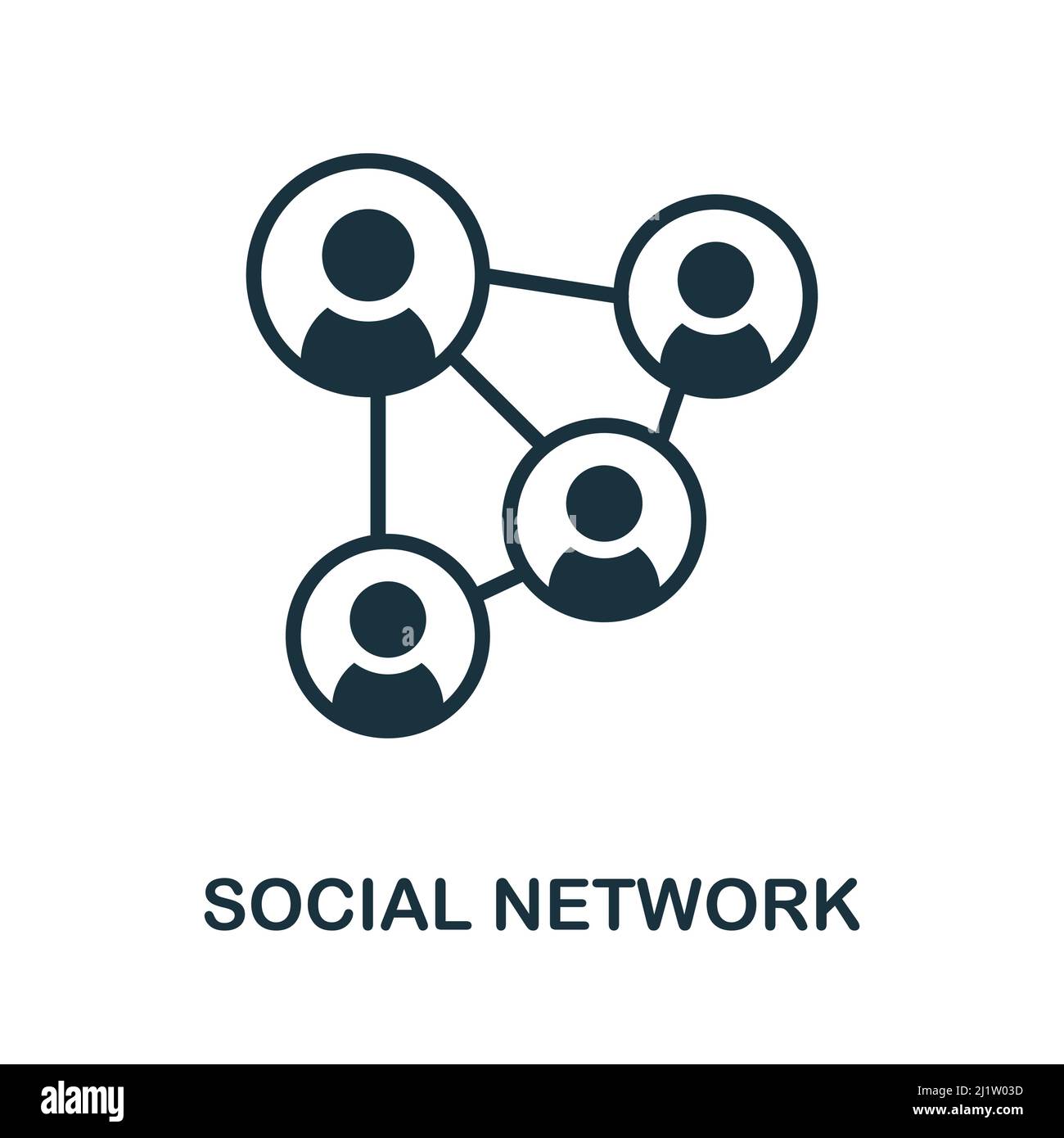 Social Network icon. Monochrome simple Social Network icon for ...
