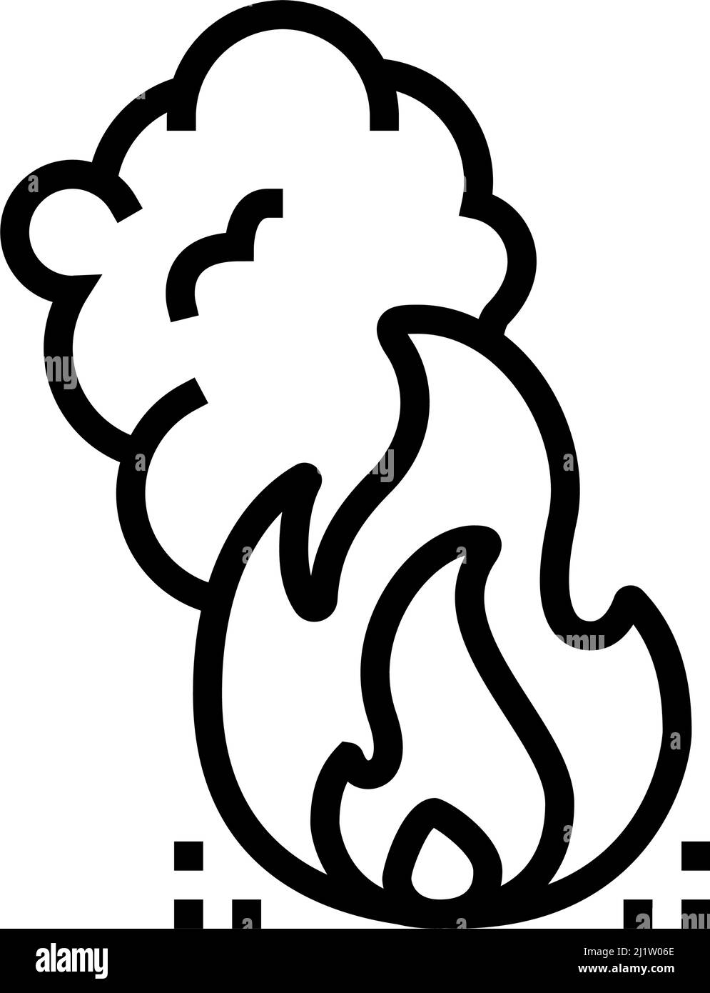 fire accident line icon vector illustration Stock Vector Image & Art ...