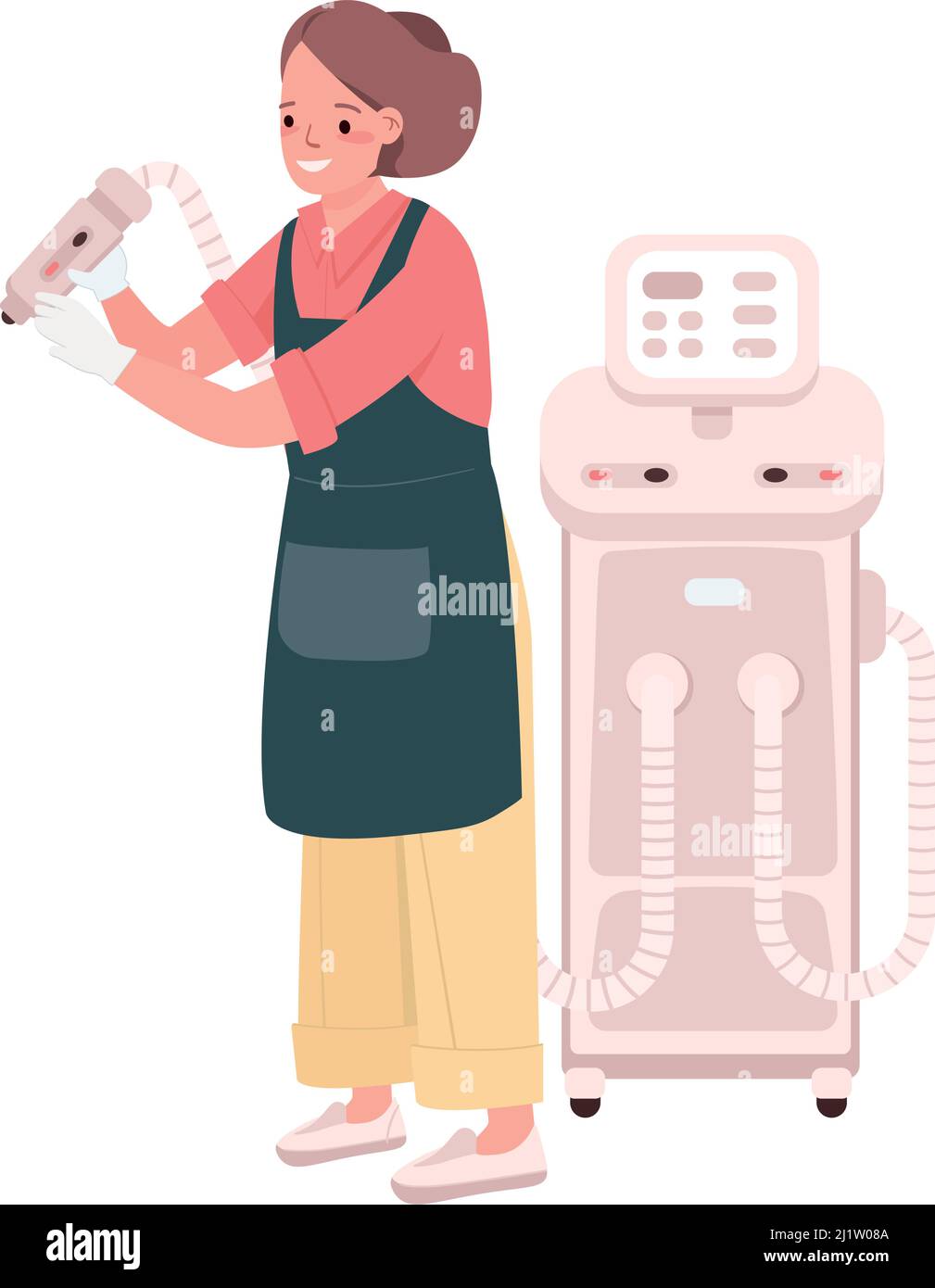 Woman spray tan Stock Vector Images - Alamy