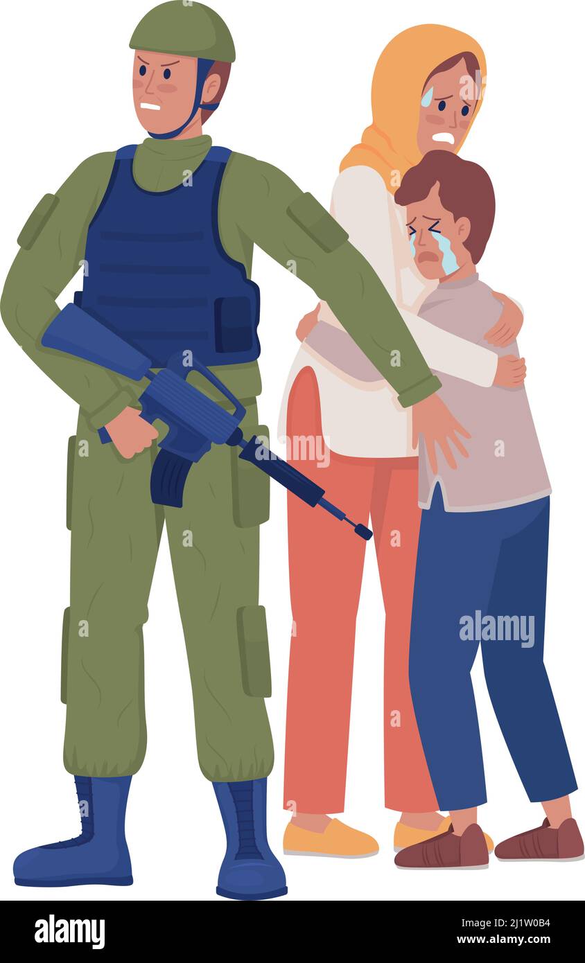 Brave soldier semi flat color vector characters Stock Vector Image ...