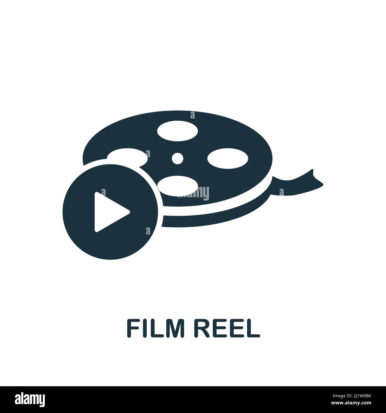 Film Reel icon. Monochrome simple Film Reel icon for templates, web ...