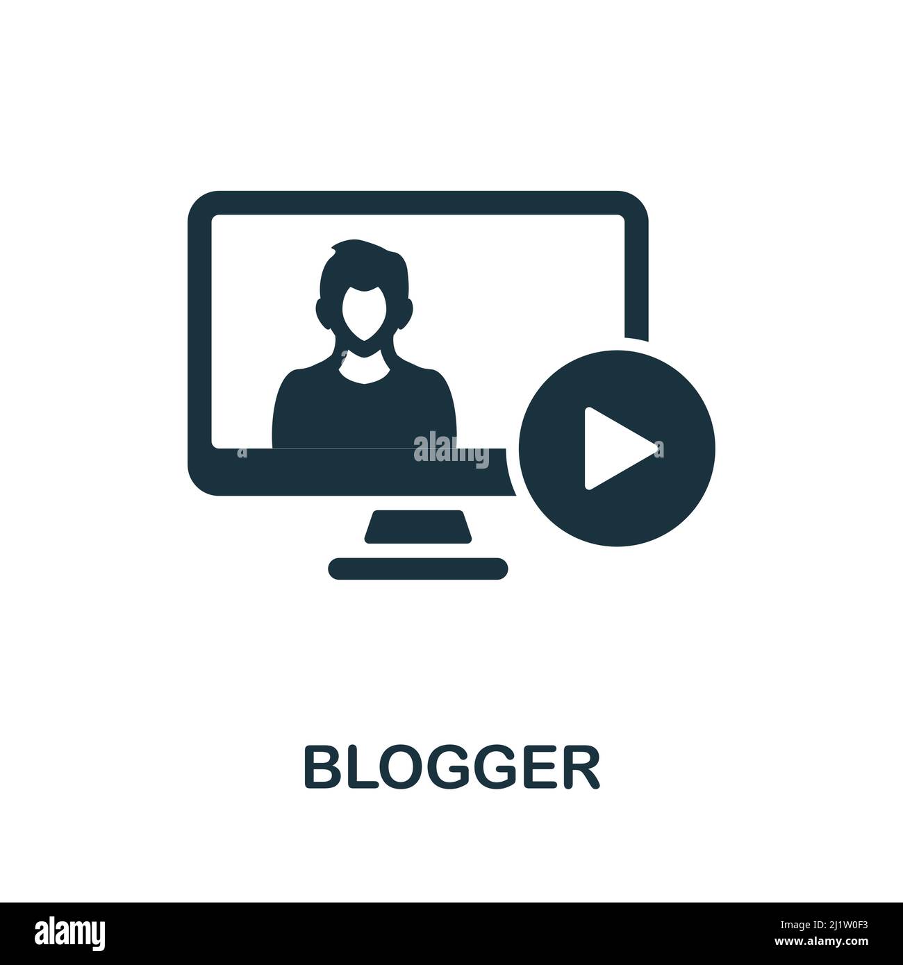 Blogger icon. Monochrome simple Blogger icon for templates, web design ...