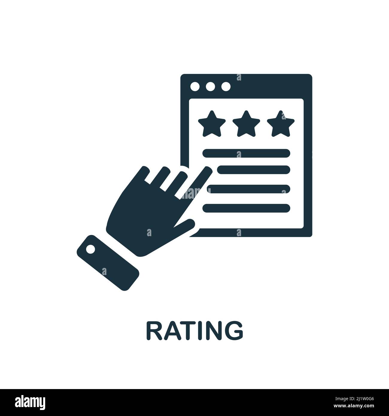 Rating icon. Monochrome simple Rating icon for templates, web design ...