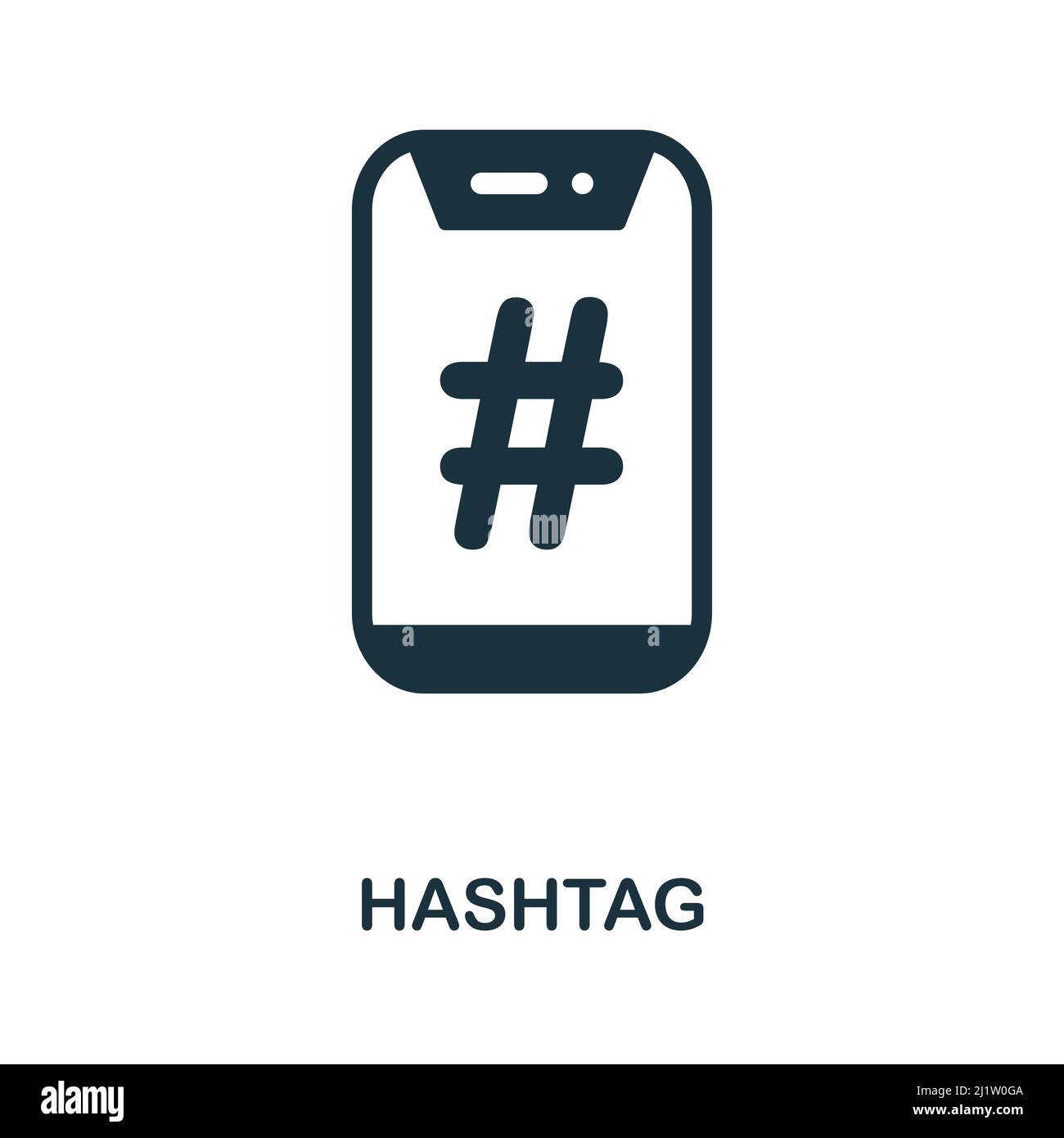 Hashtag icon. Simple line element hashtag symbol for templates, web ...