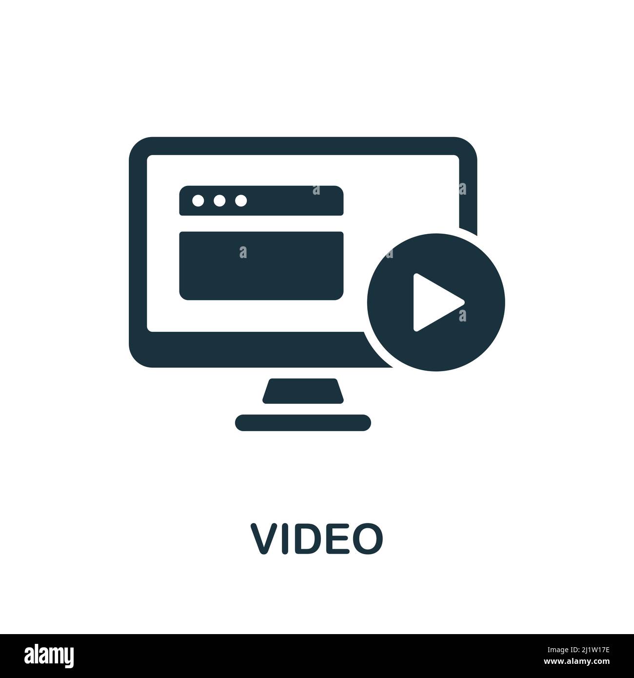 Video icon. Monochrome simple Video icon for templates, web design and ...