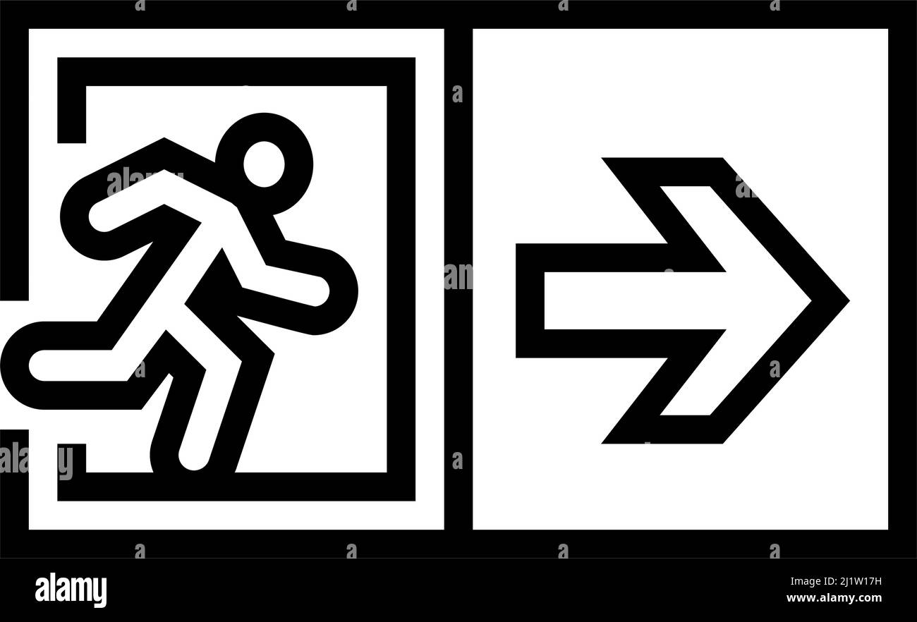 emergency exit line icon vector illustration Stock Vector Image & Art ...